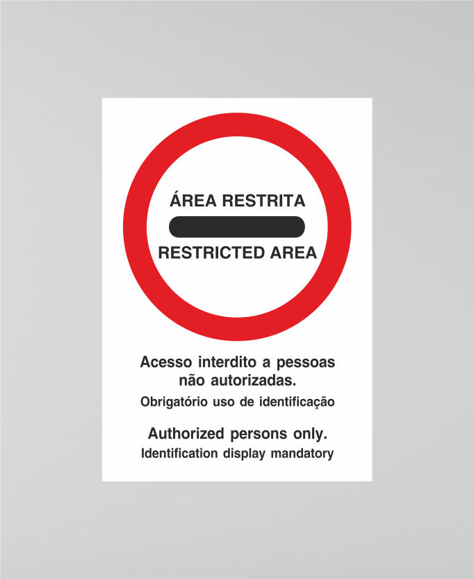 Sinalética Acesso Restrito – Digimago Loja Online